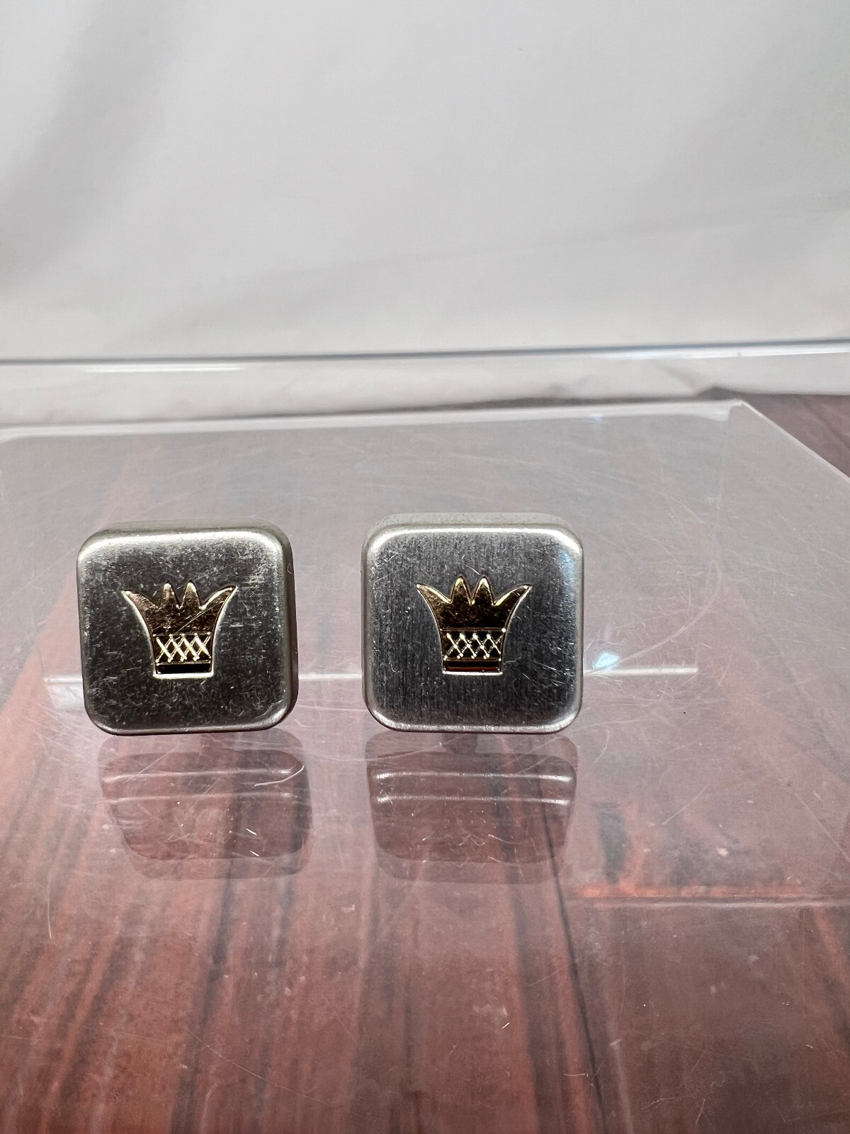 Rare Vintage SIGNED SWANK Sterling Silver Cufflinks - Gem