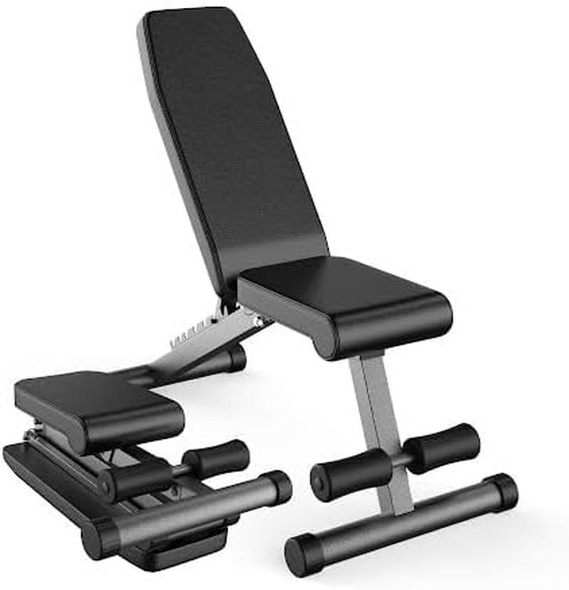 5-In-1 Weight Bench, Adjustable & Foldable for Bench Press, Strength ...