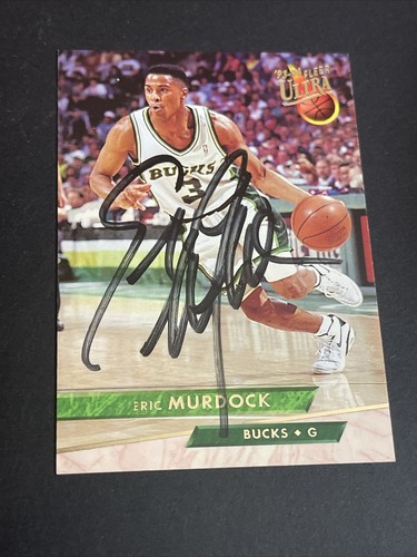 1992-93 Fleer Ultra Eric Murdock Signed Autographed Card Milwaukee ...