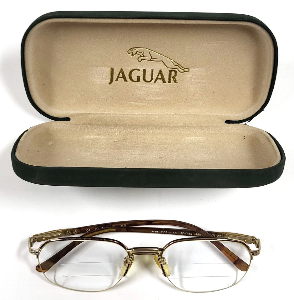 Vintage Jaguar 3302 Eyeglasses – Gold Half Rim Frames – 53 19 140 ...