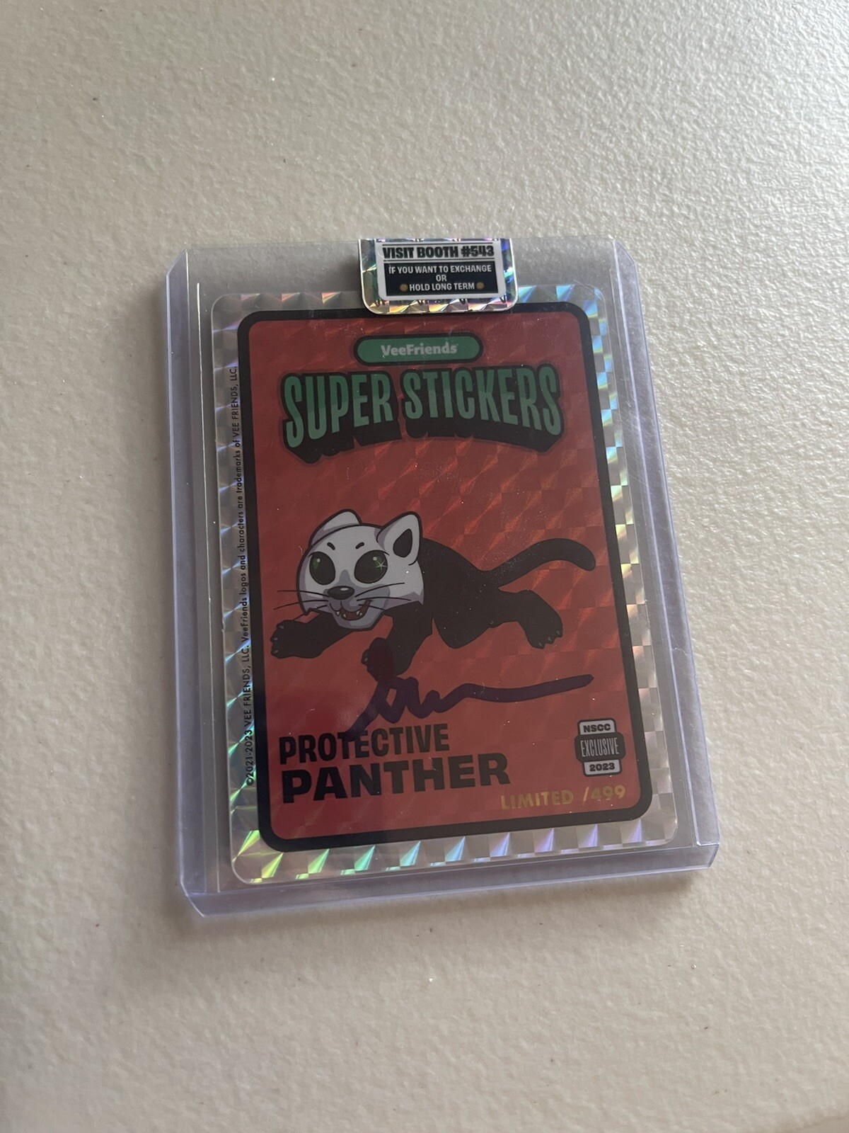 Vee Friends Super Stickers 2023 NSCC Exc. Protective Panther /499 GARY ...