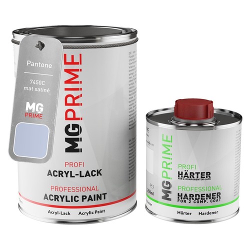 Pantone 7450C Blue mat satiné peinture acrylique 1,5L durcisseur y.c ...