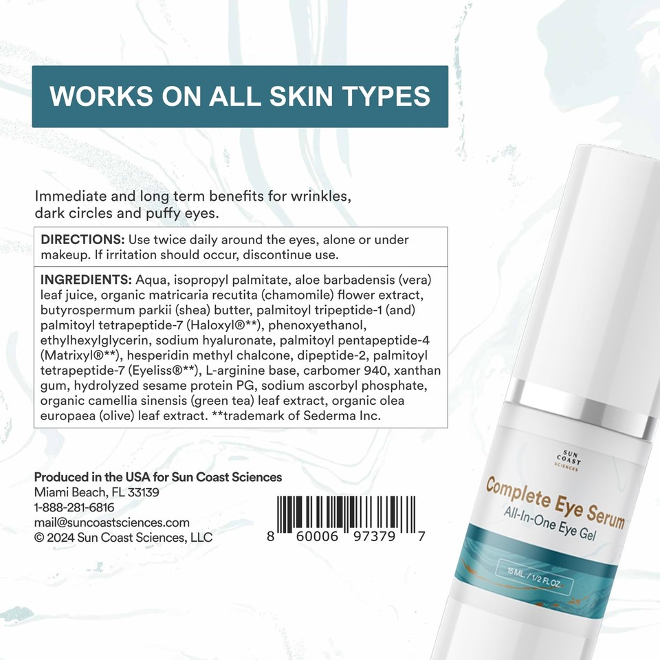 Sun Coast Sciences - Complete Eye Serum by Dr. Mark Rosenberg for ...