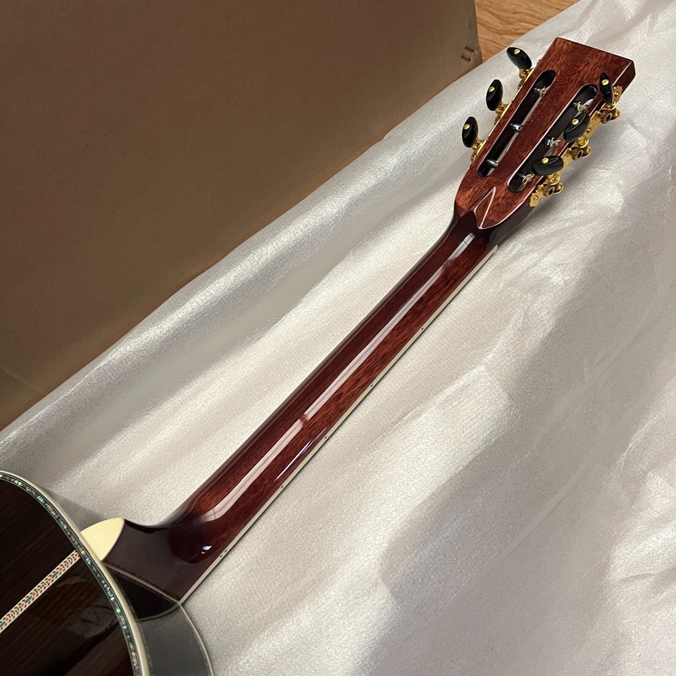 Sunburst All Solid Wood L00 Type Acoustic Guitar Abalone Ebony ...