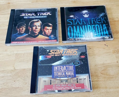 STAR TREK CD ROM LOT - OMIPEDIA / TOS 25TH ANNIVERSARY / TNG ...