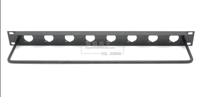 1U 8-Port Cabinet Patch Panel XLR D Type RCA For BNC Speaker Audio ...