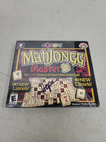 Mahjongg - Master 3 (PC, 2001) PC CD-ROM Classic Chinese Strategy Game ...