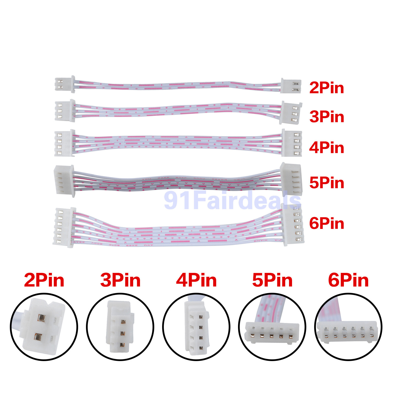 7/8/9/10/12-Pin 2.54mm Pitch Female to Fem JST-XH Connector Cable Wires ...