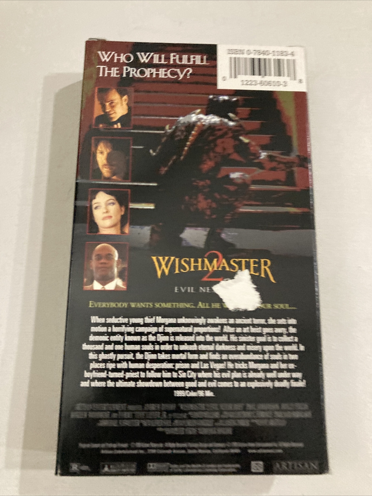 Wishmaster 2 VHS VCR Video Tape Movie Chris Weber, Holly Fields Used ...