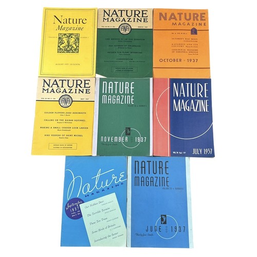 Vintage NATURE Magazine Lot of 8 Issues 1937 Outdoors Used Ships ...
