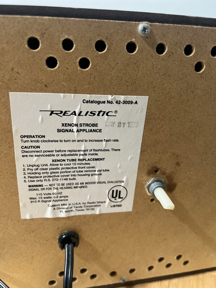 Vintage 1990'S Xenon Radio Shack Realistic Strobe Light. Works | eBay