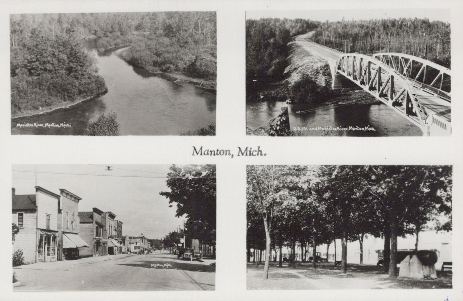 Real Photo Four Views Manton Michigan MI Mich Postcard | eBay