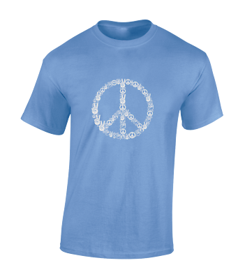 PEACE HANDS MENS T SHIRT COOL RETRO PEACE SIGN HIPPY LOVE FASHION TOP ...