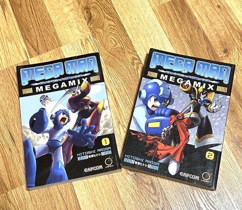 Mega Man Megamix English Manga Ariga UDON Volume 1 + 2 Rare OOP Volume ...