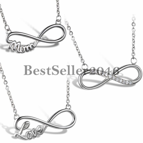 Infinity Symbol Love Charm Stainless Steel Women's Ladies Girls Pendant ...