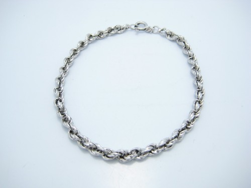 Sterling Silver 2mm Twist Rope Chain Link Bracelet 7.25" | eBay