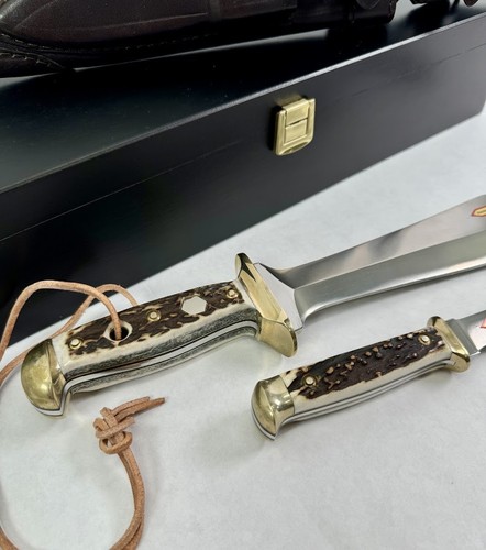 Puma Waidbesteck Set Stag Waidblatt and Jagdnicker Stag Hunting Knife ...