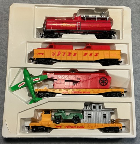 Vintage AHM Fire Fox HO Scale Forest Fire Fighter Trains, Hong Kong New ...