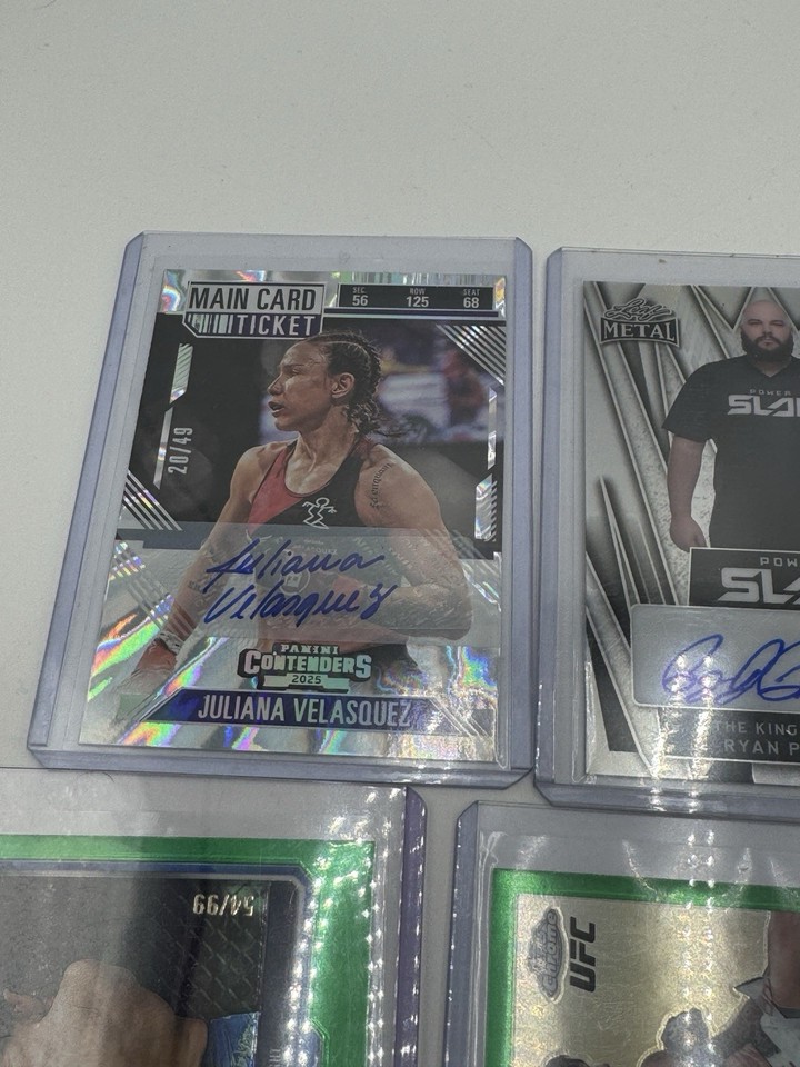 Lot Of UFC MMA Trading Cards 30 Topps Power Slap Autos Numbered Gold ...