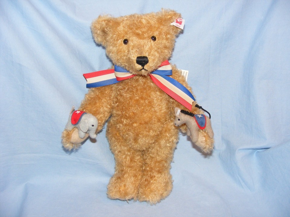 Steiff Great American Unity Bear 684104 USA Presidential EIection Only ...