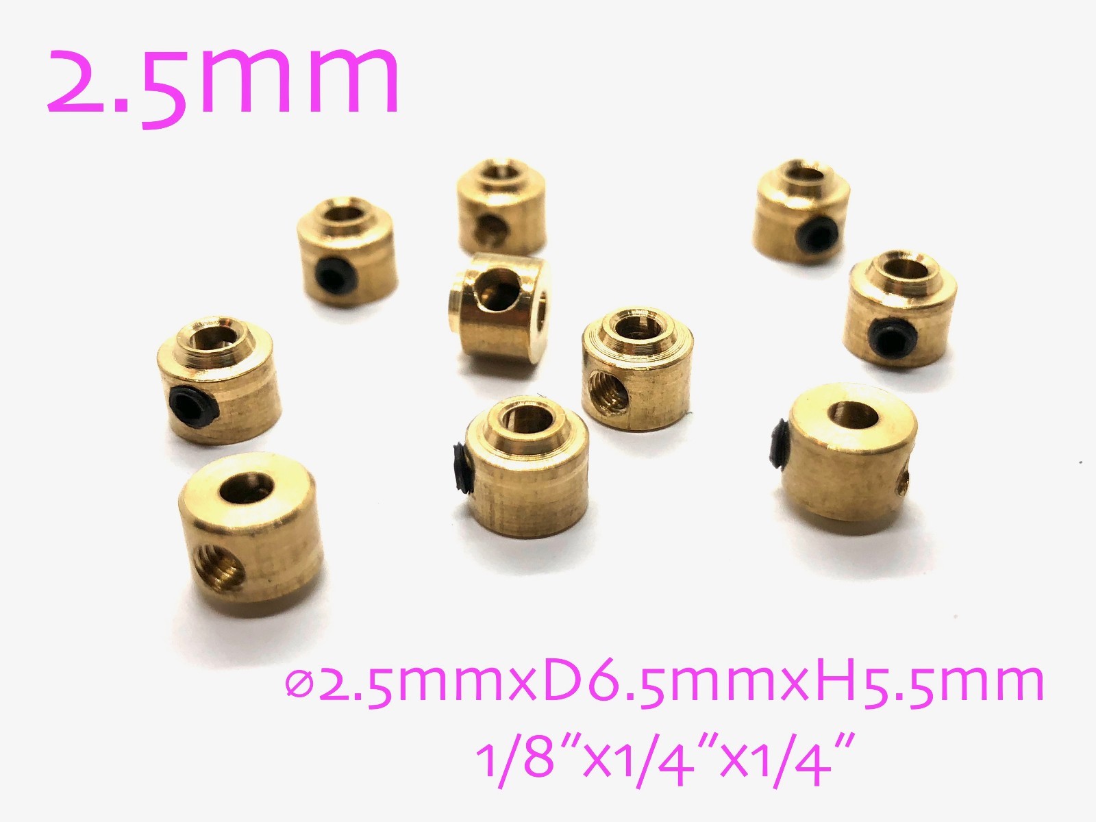 10PCS Metal Tapered Wheel Collar for 2.5mm Shaft RC Plane Landing Gear ...
