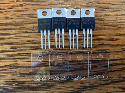 4 New TIP41C Onsemi Transistors w/ micas sub for 2SD91 2SD130 2SD315 ...