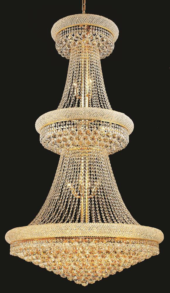 World Crystal Bagel 32 Light 36x66 Gold Foyer Crystal Chandelier ...