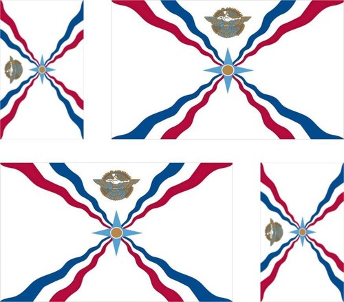 4 x assyria assyrian flag decals sticker bike car vinyl helmet | eBay