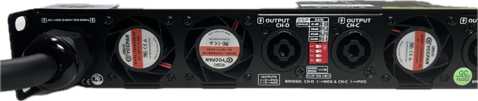 Admark AD442 Professional Power Amplifier One Space 4200 Watts x 4 ...