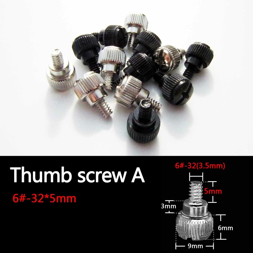 25/100pcs PC Computer Case Phillips Thumb Screw Thumbscrew Knurled DIY ...