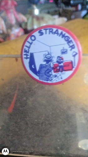1940's "Hello Stranger" Tin Adult Theme Spike Pinback Excellent | eBay