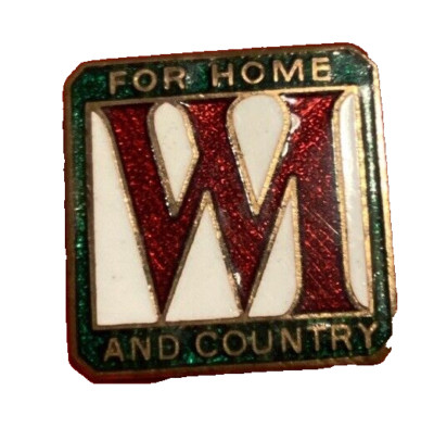 WI Womens Institute Enamel Badge Vintage Square Pin Collectible ...
