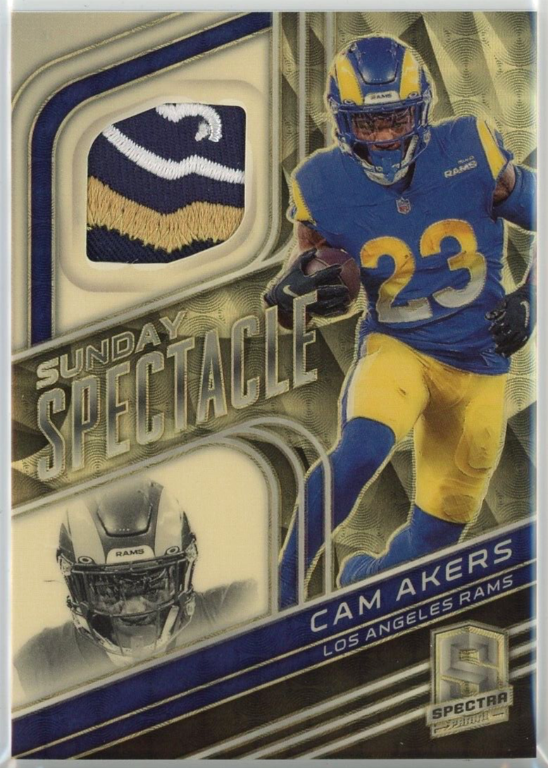 Cam Akers 2022 Panini Spectra Sunday Spectacle GOLD VINYL l 1/1 Rams 🔥 ...