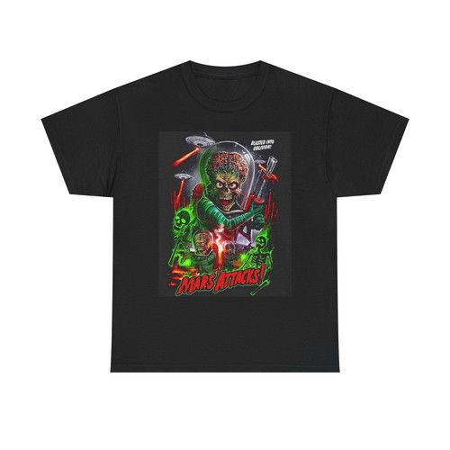 Mars Attacks Graphic T Shirt Vintage Comedy Movie Unisex Heavy Cotton ...