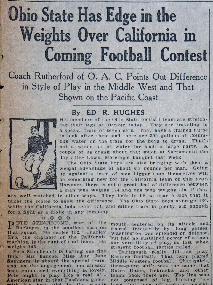 1920 Sports Page - Ohio State Buckeyes, Wrestlers Ad Santel & Earl ...
