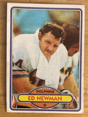 1980 Topps Ed Newman Football Rookie Card (RC) #201 Dolphins Guard Low ...