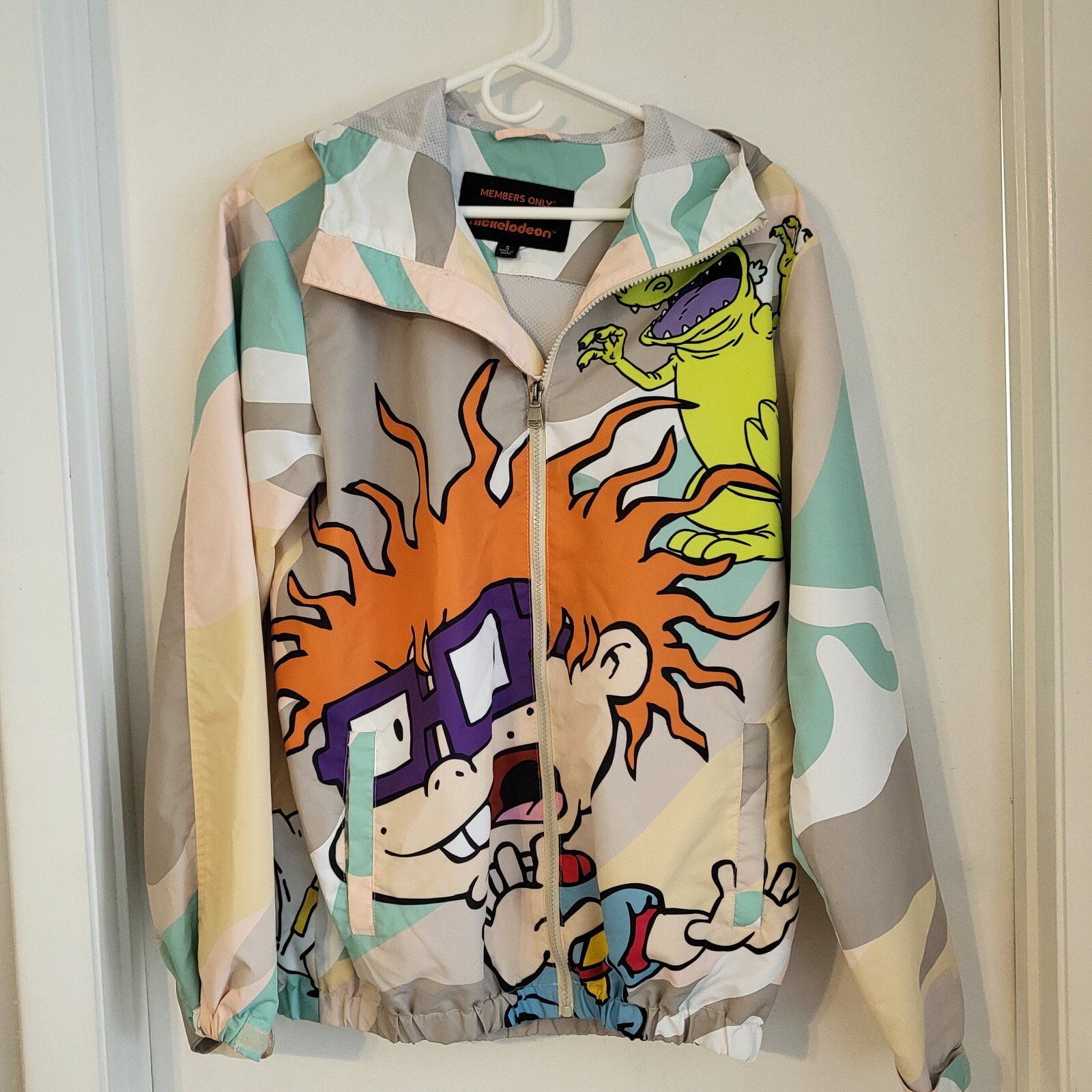 Rugrats Members Only S Nickelodeon Jacket White Windb… - Gem