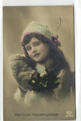 1 Postcard Children and Family Herzliche Neujahrsgrusse pcchild317 | eBay