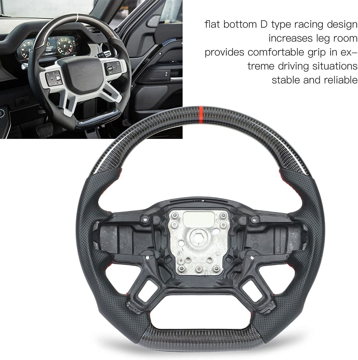 Steering Wheel Perforated Leather Replacement for Defender 90 110 L663 ...