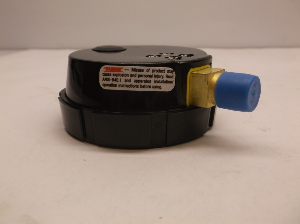 SPAN LFS-210-400 BAR-G, Pressure Gauge, Filled, 0 to 400 Bar 1/2" NPT ...
