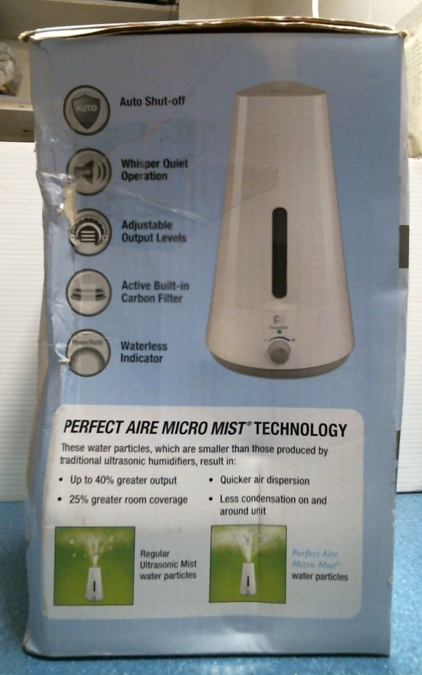 Perfect Aire Ultrasonic Cool Mist Humidifier (PAU16) | eBay