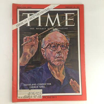 Time Magazine February 22 1963 Vol. 81 No. 8 Cleveland Conductor George ...