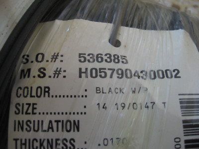 HOOKUP WIRE 3266, 14 AWG JUDD WIRE CSA AWM 1 A/B 125C 300V FT1 VW 1 ...