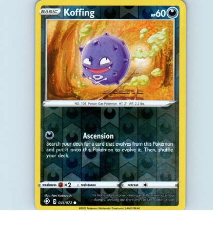 2021 Reverse Holo Koffing 041/072 Pokemon Card | eBay