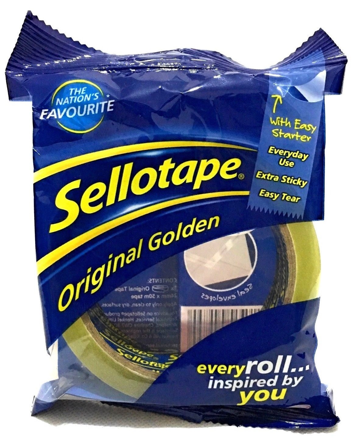 Sellotape Packaging Tape Gift Wrapping Hand Dispenser, Sticky Pads Tack ...