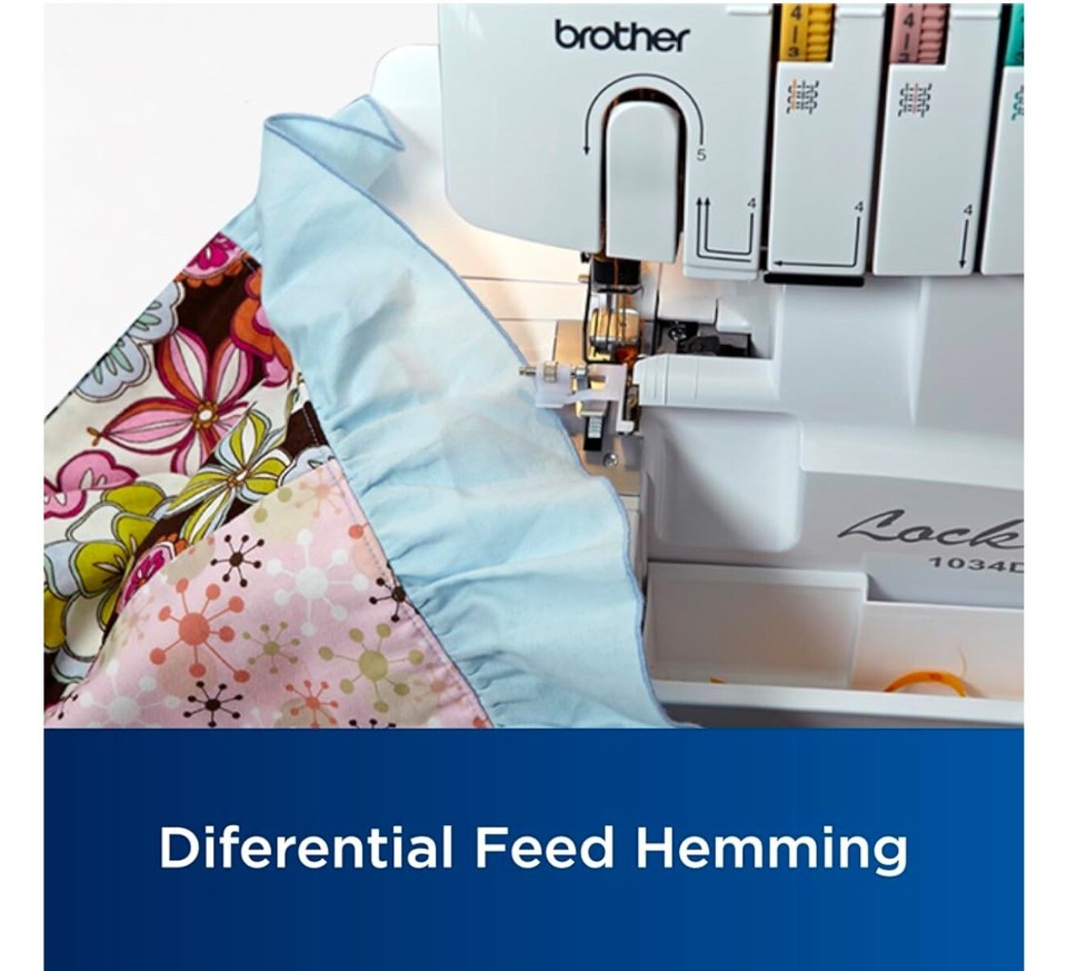 1034D, Heavy-Duty Metal Frame Overlock Machine, 1,300 Stitches Per ...
