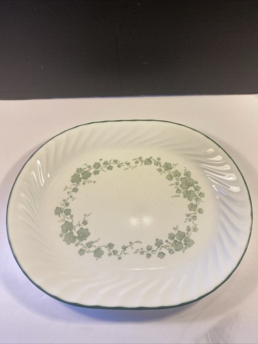 Corelle Swirl Green Ivy CALLAWAY 12 " x 10" Oblong/Oval Serving Platter ...