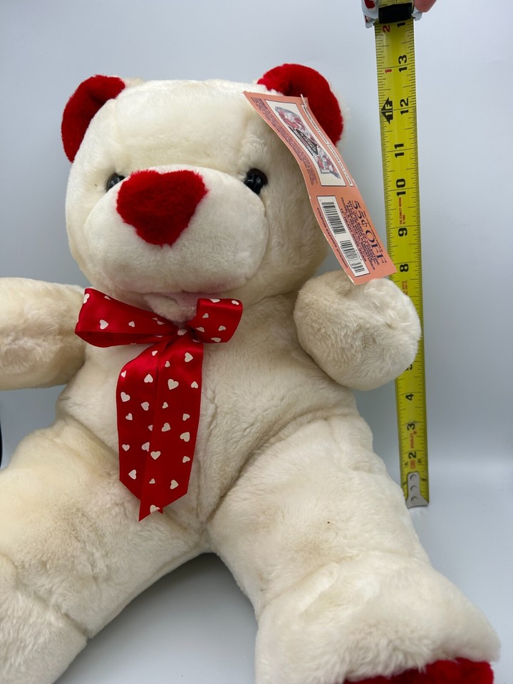 Valentine's Day 16" Red Heart Nose Ear Teddy Bear w/ Hearts Bow Tie ...