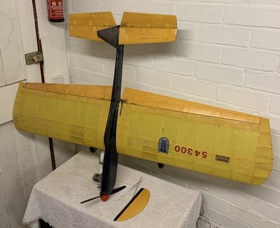 Vintage Control Line Model Plane + Engine Balsa Wood 52 Inch ...
