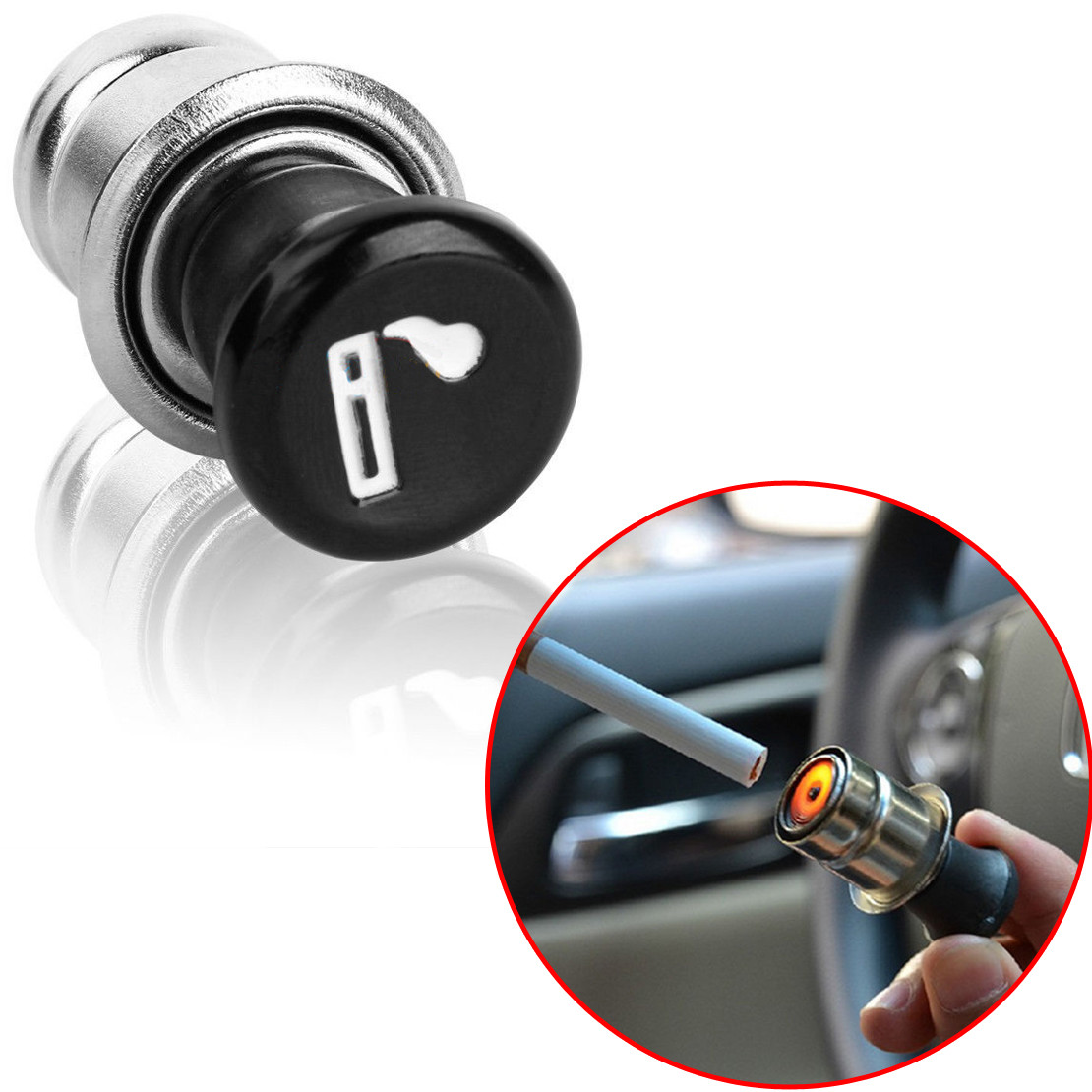 12V Car Power Plug Socket Output 20mm Auto Cigarette Lighter Ignition ...